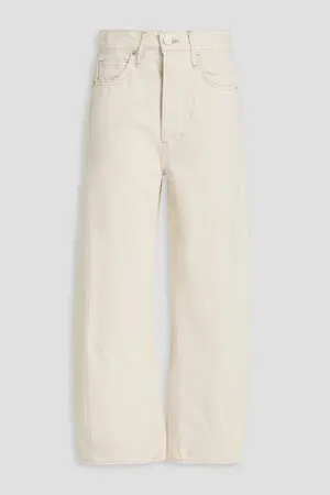 Veronica Beard Ryder High-rise Tapered Jeans - Ecru