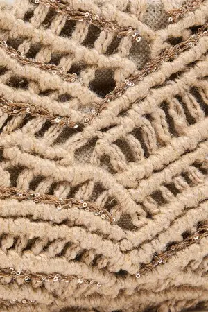 Brunello Cucinelli Crochet Shoulder Bag With Fringe