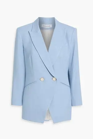 Veronica Beard Rickie Dickey Double-breasted Woven Blazer