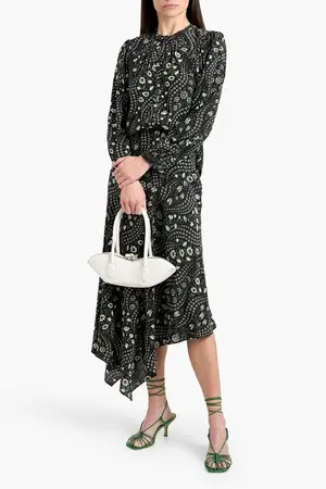 Veronica Beard Rosemary Asymmetric Floral-print Skirt