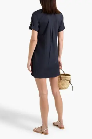 Veronica Beard Lucca Cotton-blend Poplin Mini Shirt Dress