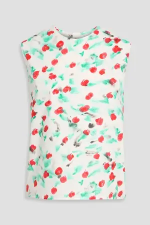 Marni Printed Cotton-poplin Top