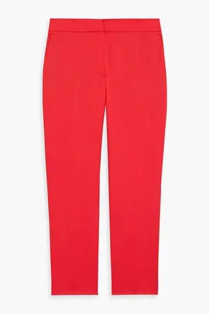 Loulou De Saison Cropped Wool-twill Slim-leg Pants - Tomato Red