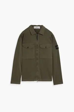 Stone Island Cottonblend Overshirt - Army Green