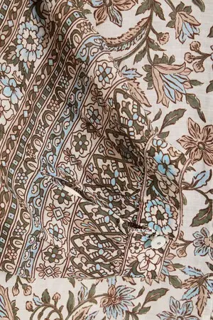 Veronica Beard Ailani Paisley-print Ramie Blouse