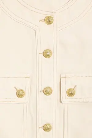 Veronica Beard Elias Cropped Denim Jacket