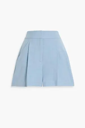 Veronica Beard Elbe Pleated Woven Shorts