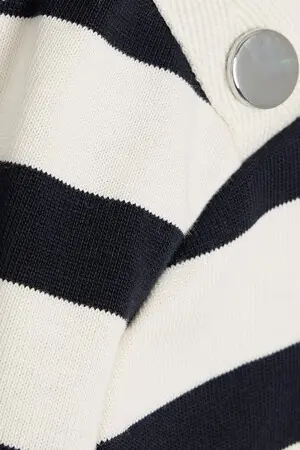 Veronica Beard Hovey Striped Cotton-jersey Top