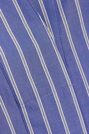 Vince Striped Cotton-poplin Blouse
