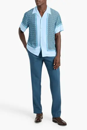 Sandro Printed Crepe Shirt