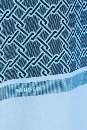 Sandro Printed Crepe Shirt