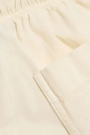 Palm Angels Embroidered Cotton-twill Drawstring Shorts - Ivory