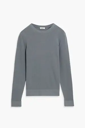 Sandro Waffle-knit Cotton Sweater - Gray