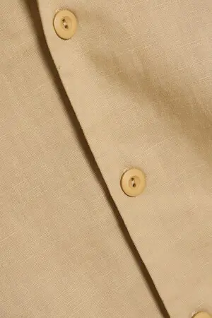 Sandro Cotton And Linenblend Shirt - Sand