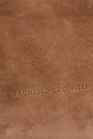 Brunello Cucinelli Pleated Suede Clutch