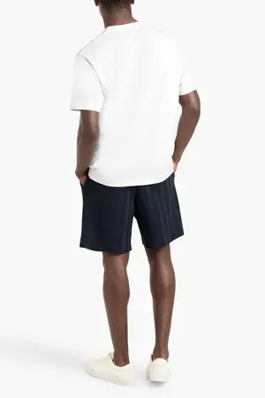 Missoni Cotton-blend Pleated Shorts - Navy