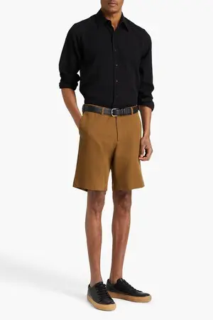 Sandro Cotton-twill Shorts - Light Brown