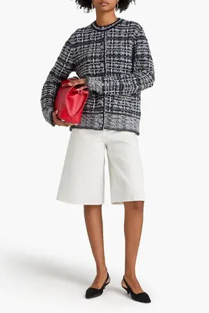 Thom Browne Wool-blend Tweed Cardigan