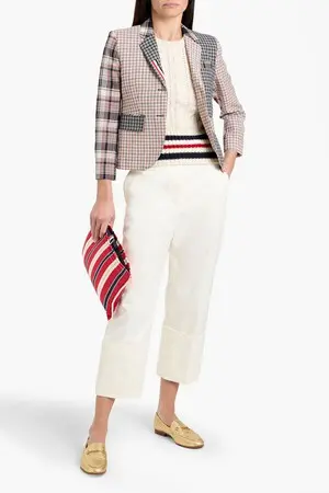 Thom Browne Cropped Cotton-twill Straight-leg Pants