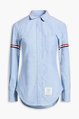Thom Browne Cotton-piqué Shirt - Light Blue