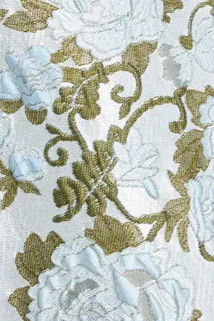 Alice + Olivia Tatum Metallic Brocade Mini Dress - Light Blue