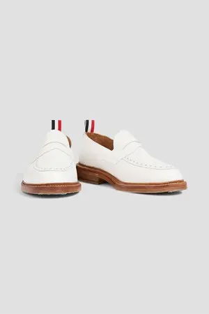 Thom Browne Leather Penny Loafers - White