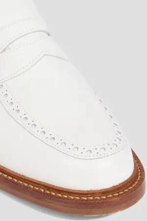 Thom Browne Leather Penny Loafers - White