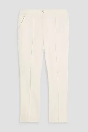 Veronica Beard Cotton-blend Twill Straight-leg Pants