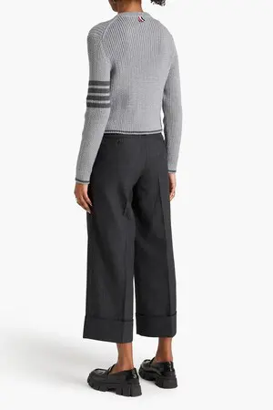 Thom Browne Cropped Wool Straight-leg Pants