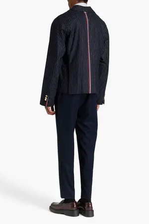Thom Browne Pinstriped Wool And Cashmereblend Flannel Blazer