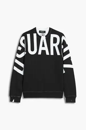 Dsquared2 Printed Cotton-fleece Sweatshirt