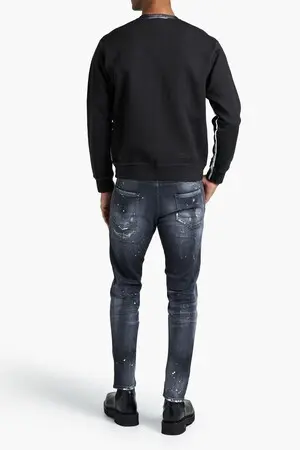 Dsquared2 Printed Cotton-fleece Sweatshirt
