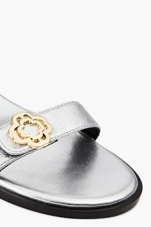 Maje Metallic Leather Sandals