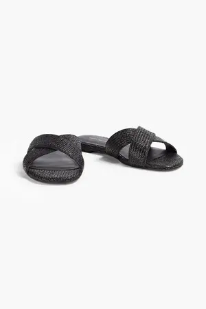 STUART WEITZMAN Roza Faux Raffia Sandals