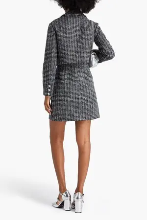Maje Jersey-paneled Tweed Suit