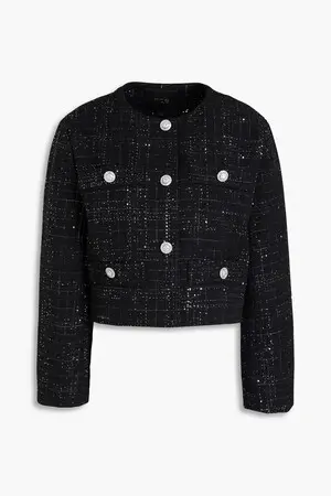 Maje Sequin-embellished Tweed Jacket