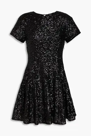 Maje Sequined Tulle Mini Dress