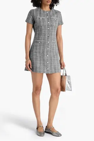 Maje Chain-embellished Tweed Mini Dress