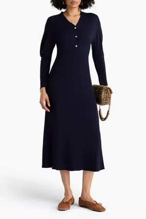 Maje Ribbed-knit Midi Dress