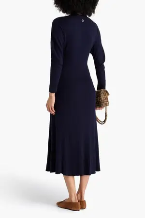 Maje Ribbed-knit Midi Dress