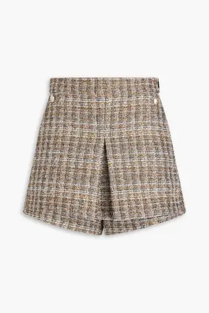 Maje Pleated Tweed Shorts