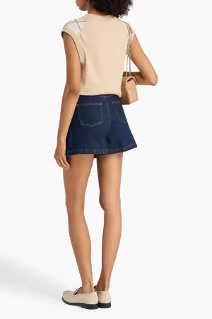Maje Denim Skirt-style Overlay Shorts