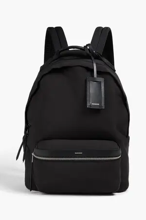 Sandro Backpack With Leather Trims - Black
