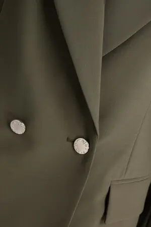 Maje Double-breasted Crepe Blazer