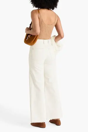 Maje High-rise Wide-leg Jeans - Ivory