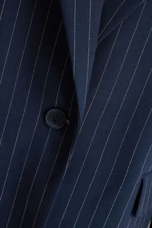 Maje Pinstriped Wool-blend Twill Blazer