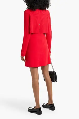 Maje Convertible Knitted Mini Dress And Sweater Set