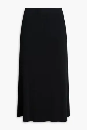Vince Ribbed Cotton-blend Midi Skirt
