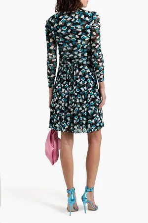 Diane Von Furstenberg Brenda Wrap-effect Printed Mini Dress