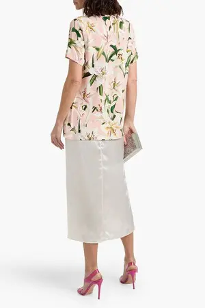 Dolce & Gabbana Floral-print Crepe Top